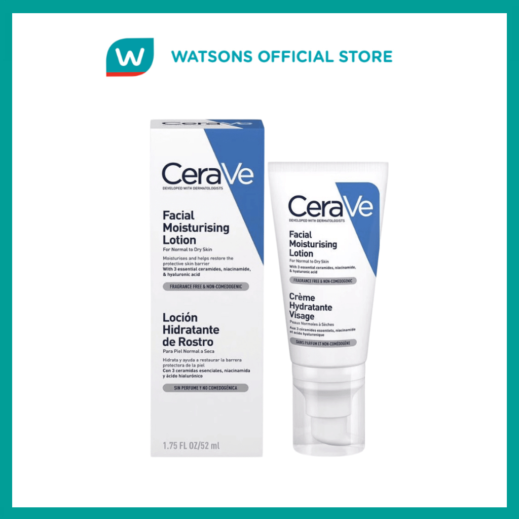 【Watsons official Mall -MY】Cerave PM Facial Moisturizer Lotion 52ml | Shopee Malaysia