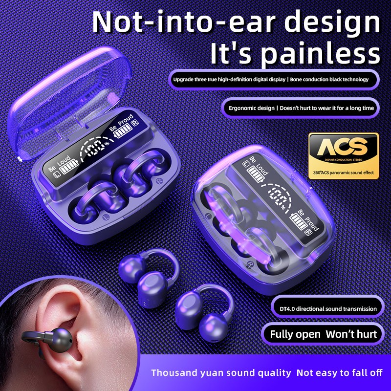 VANTEENIE Bluetooth Earphone With Mic Bass Original Bone Conduction ...