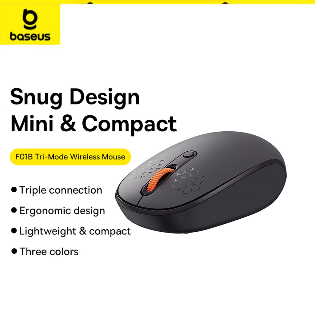 Baseus F01A F01B Snug Design Mini Compact Silent Wireless Mouse with 2 ...