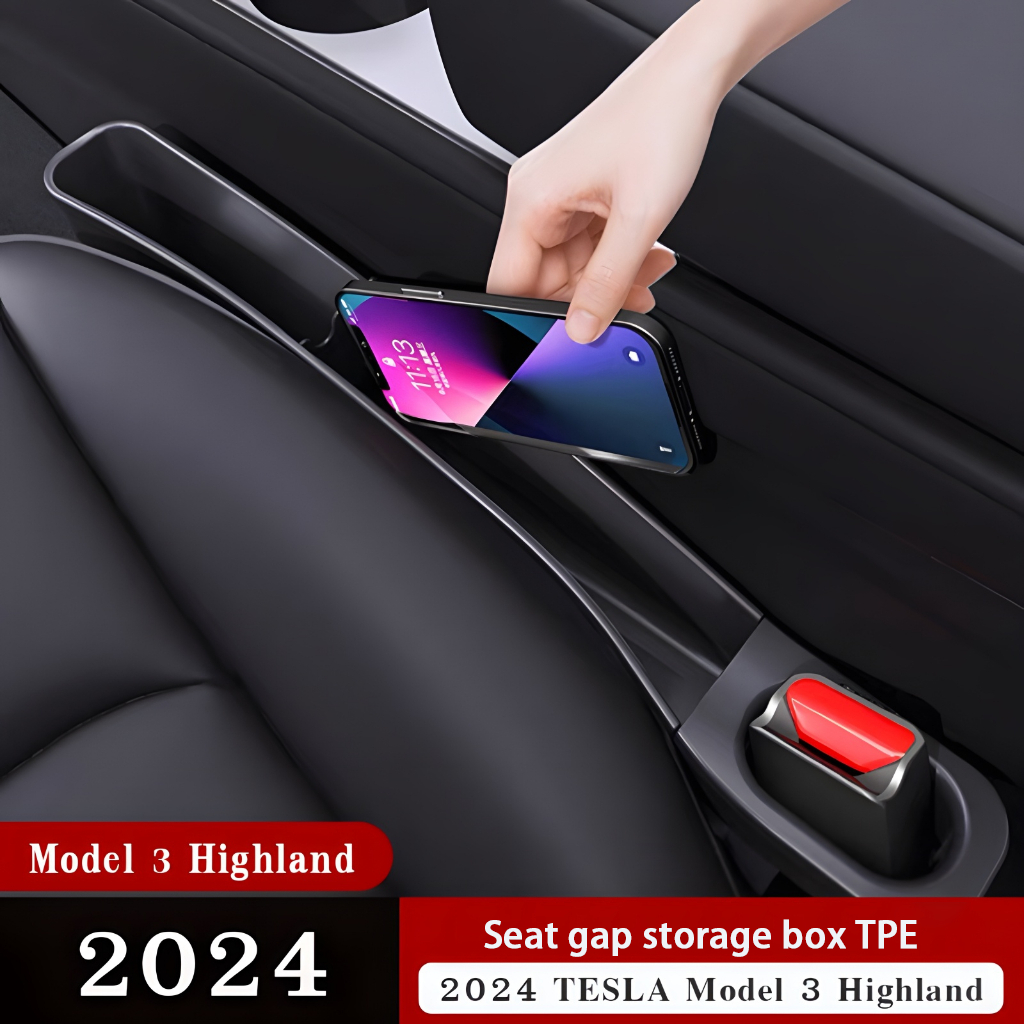 For 2024 Tesla Model 3 Highland TPE Seat Gap Filler Car Interior ...