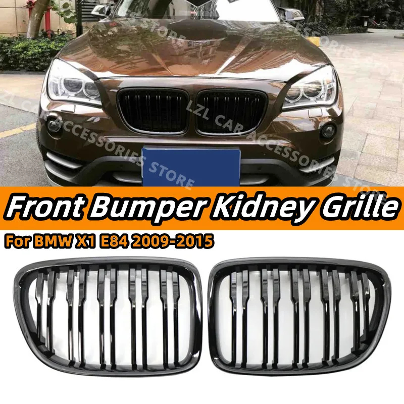 For BMW X1 E84 2009-2015 Double Slat Car Front Kidney Grille Front ...