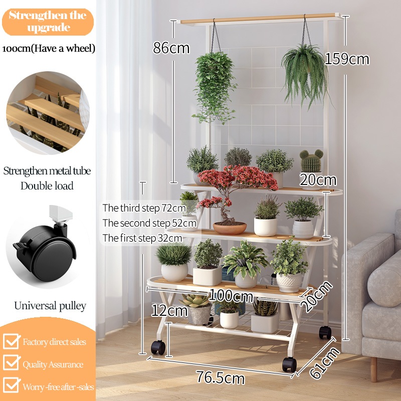 JS Rak Pasu Bunga Bertingkat Rak Pasu Bunga Outdoor Rack Flower Plant ...