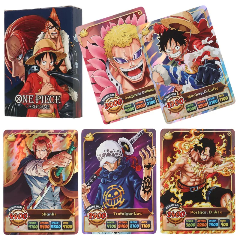 50Pcs One Piece Card Holographic SSR Collection Cards Luffy Shanks ...
