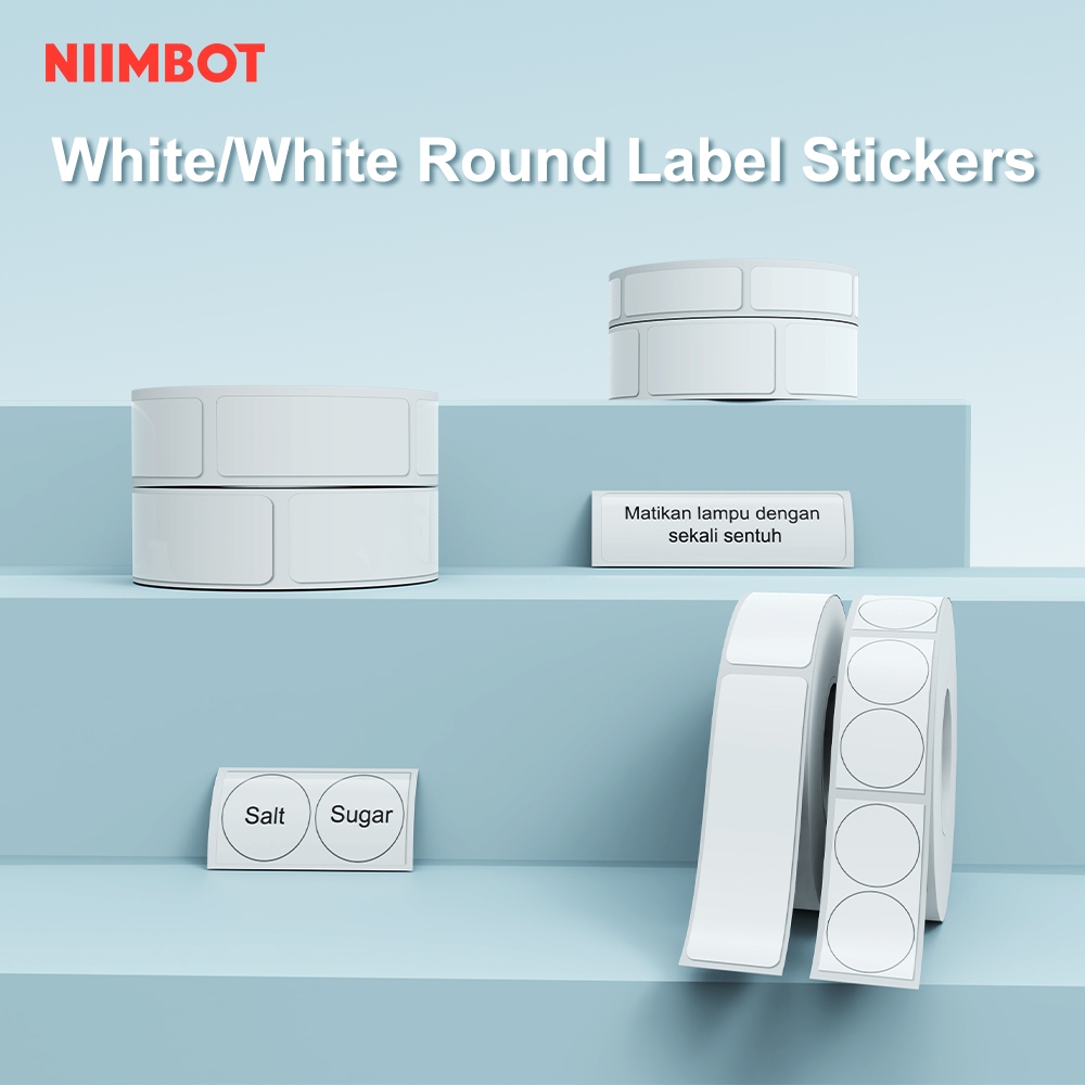 NIIMBOT D11/D110/D101 White/Color/Transparent Label Printing Paper Name Sticker Waterproof Self ...