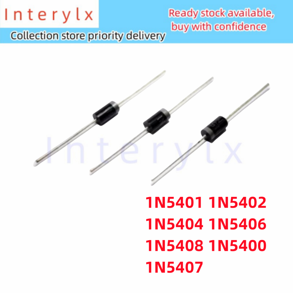 10pcs 1N5401 1N5402 1N5404 1N5406 1N5408 IN5408 In-Line Rectifier Diode ...