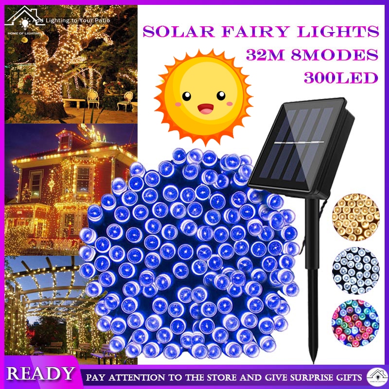💡READY STOCK💡100LED/50LED 12M/7M Solar Lights LED Fairy String Lights ...