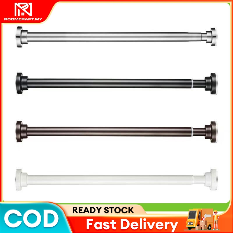 Telescopic Rod Shower Curtain drying Rod Clothes hanging rack stainless ...