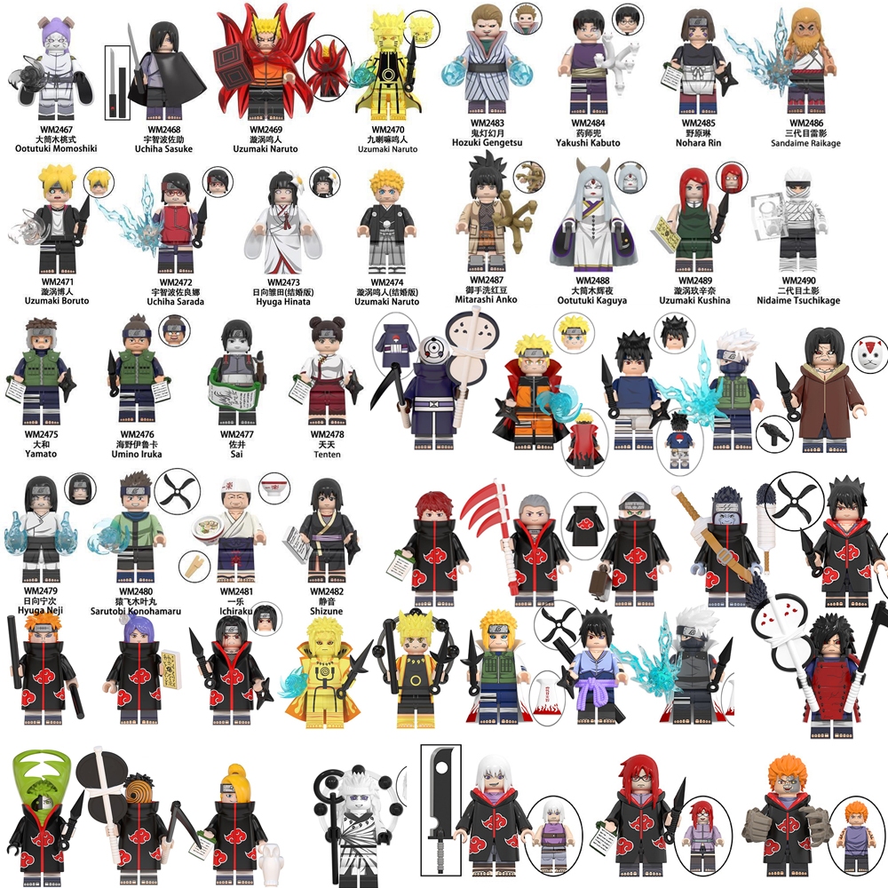 Naruto Boruto Blocks Akatsuki Minifigures Toy Pain Kaguya Kimimaro ...