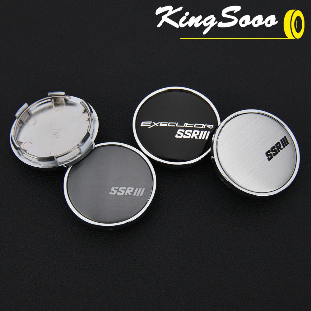 4PCS Rim Center Cap 62mm OD / 56mm Clip SSR Emblem Sticker Wheel Cover ...