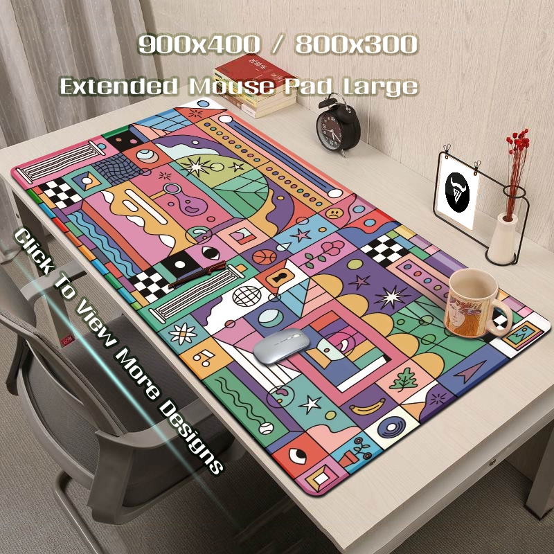illustration puzzle 900x400 extended mousepads long mouse pad for desk ...