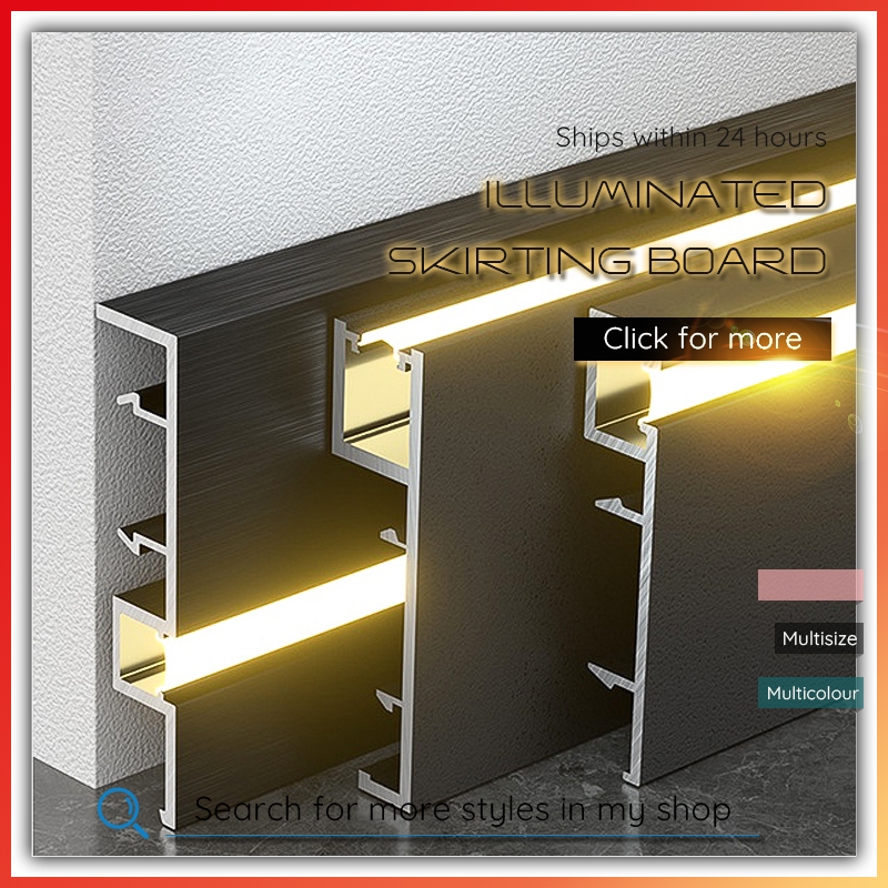 Luminous Skirting Line Led Light Trough Open-Mounted Embedded Baseboard ...