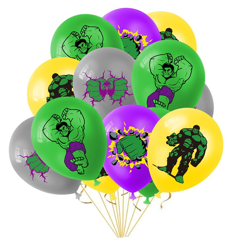 10pcs Superhero Hulk Theme Decoration 12inch Latex Balloon Birthday ...