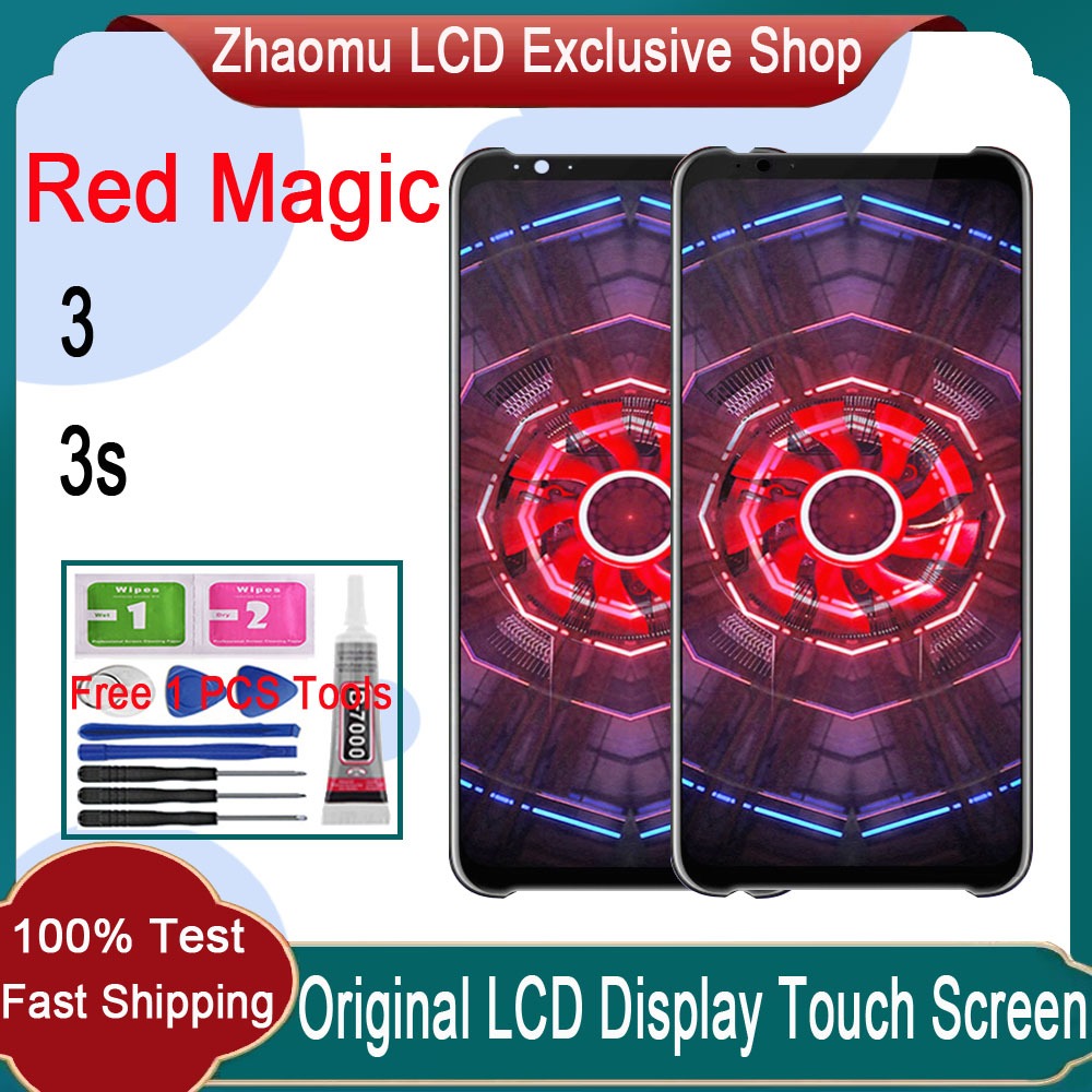 Original AMOLED Red Magic 3 3s LCD Display Touch Screen Replacement ...