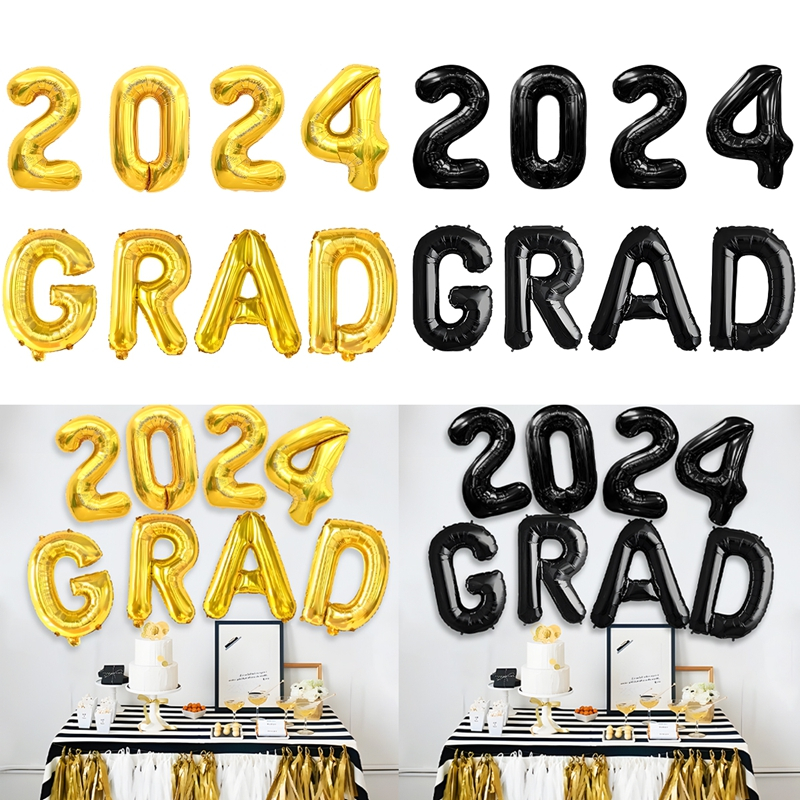 16in GRAD 2024 Balloon Graduation Themed Foil Balloon Graduation Gift ...