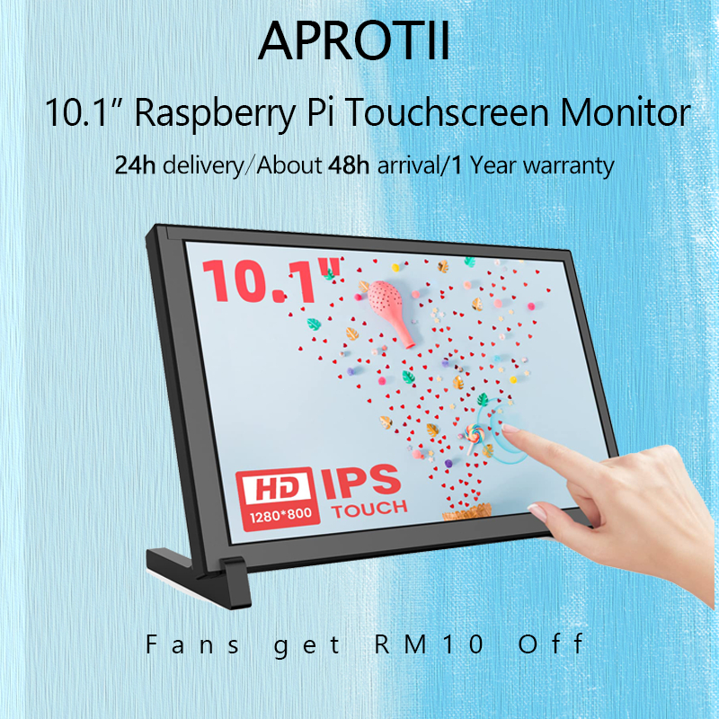 APROTII 10.1-Inch Portable HDMI Monitor – 1280x800 IPS, 10-Point ...