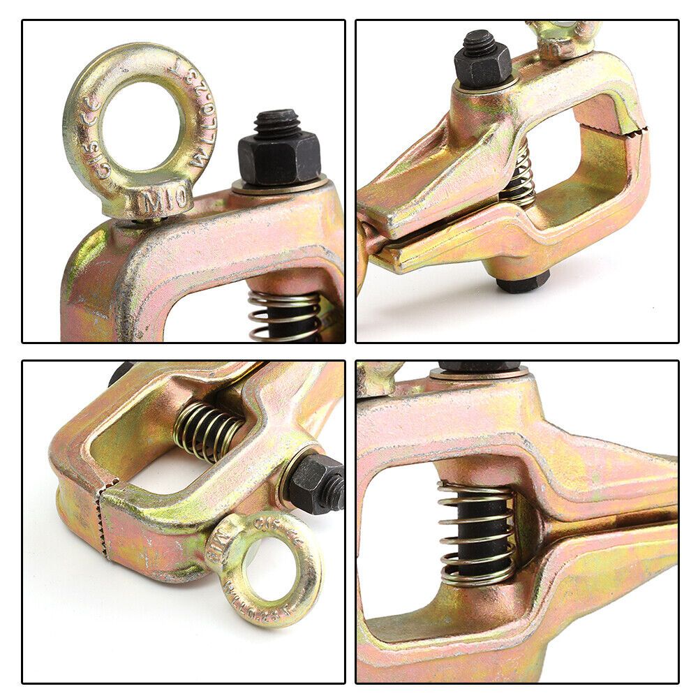 Self-tightening pull clamp, body self-closing, 5 ton body clamp top and ...