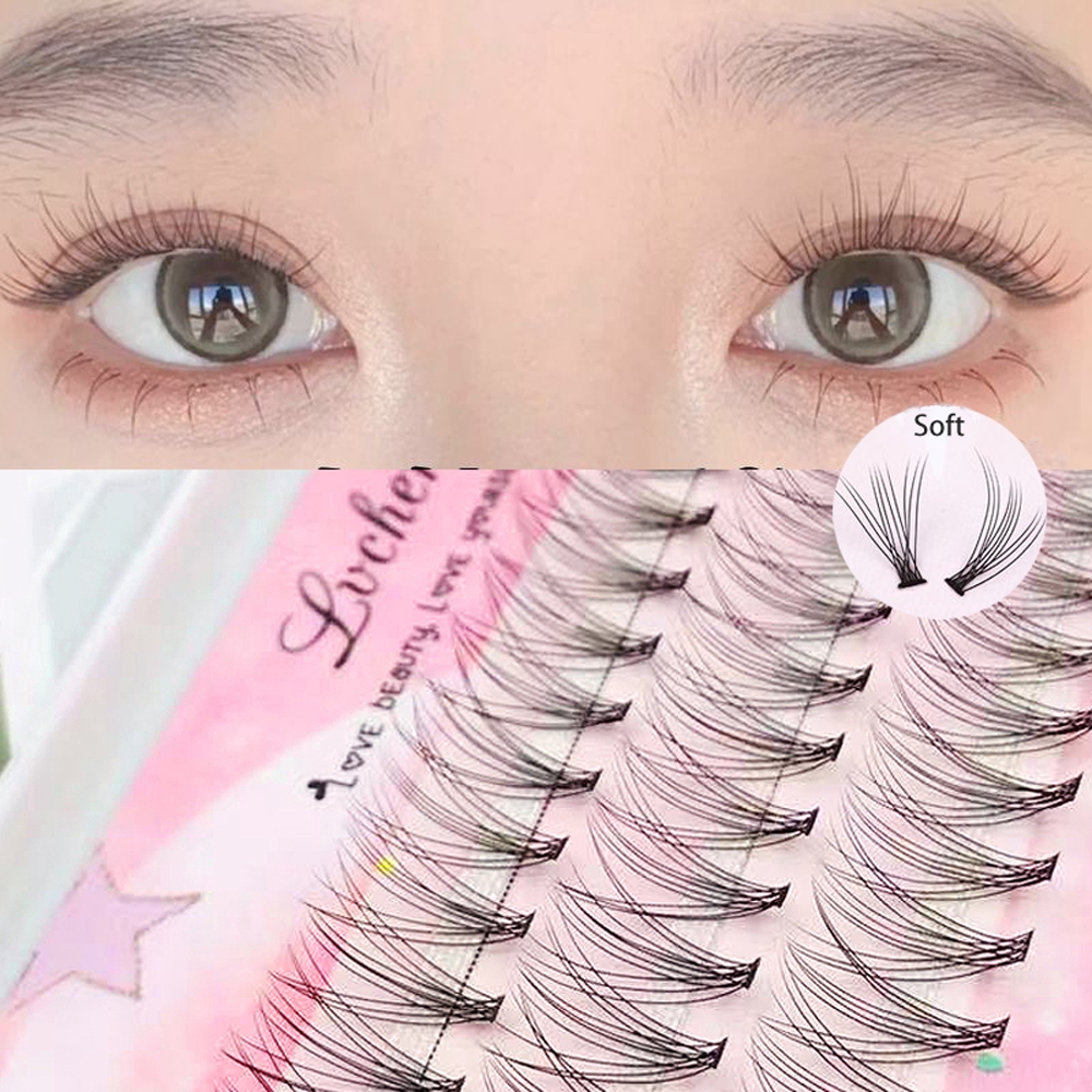 10D Natural Eyelashes Extension Set With Glue and Tweezers DIY Eyelash ...