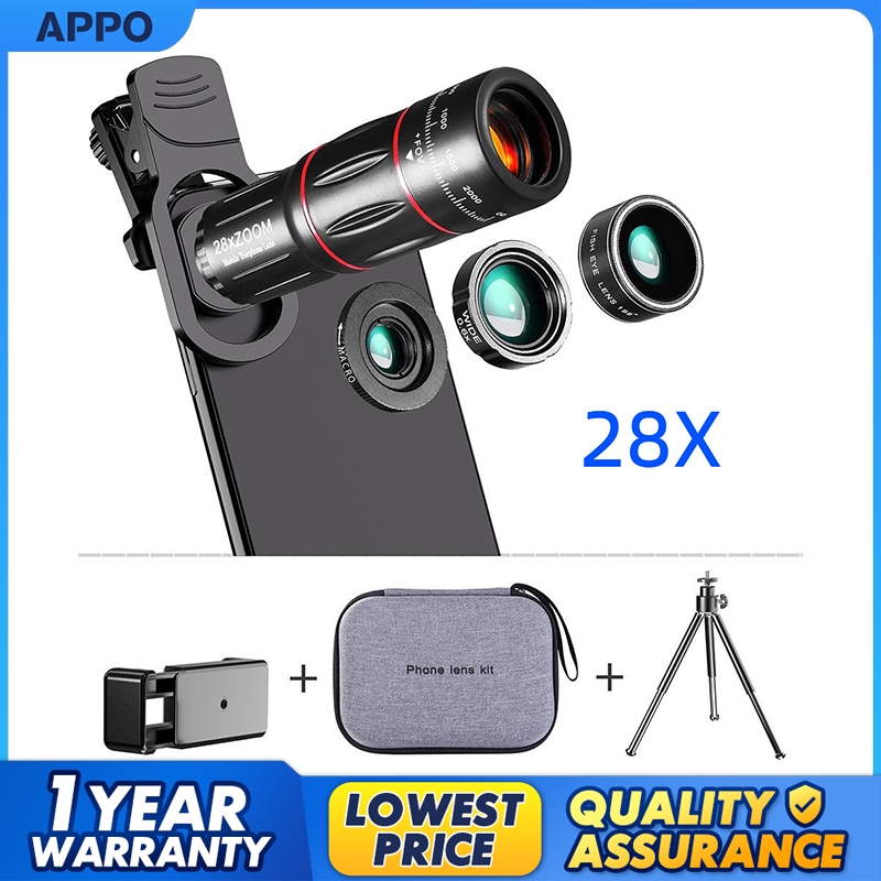 HD Phone Camera Lens Kit 28X Telephoto zoom Wide-angle Macro Fisheye ...
