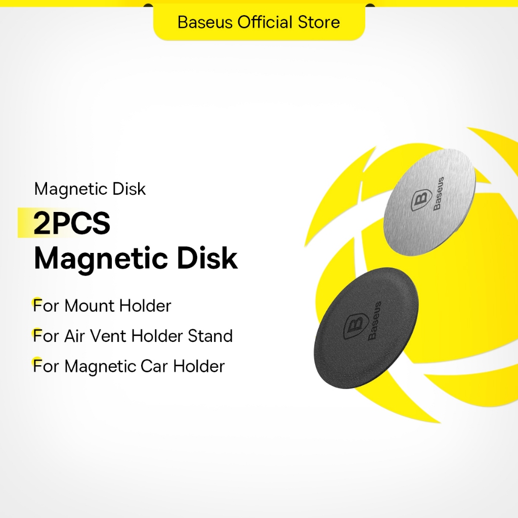 Baseus Magnetic Disk For Car Phone Holder Magnet Metal Plate And Leather Iron Sheets Air Vent