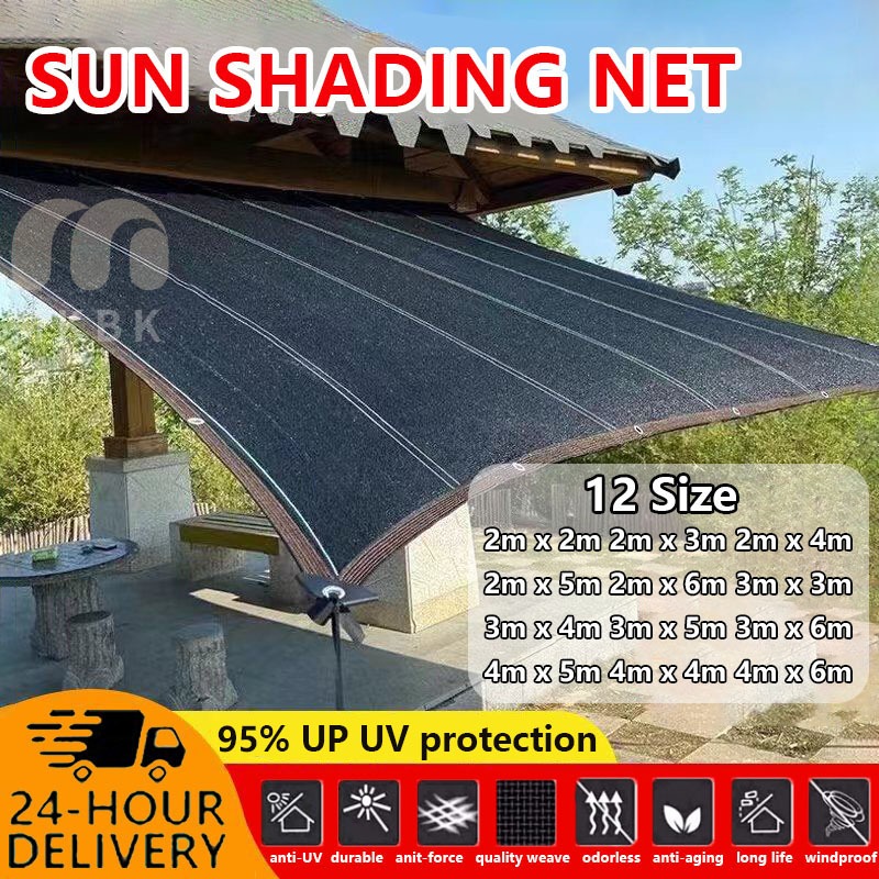 MKBK 95% Anti-UV Sun Shade Net Outdoor Awnings Sun Shelter Sunscreen ...