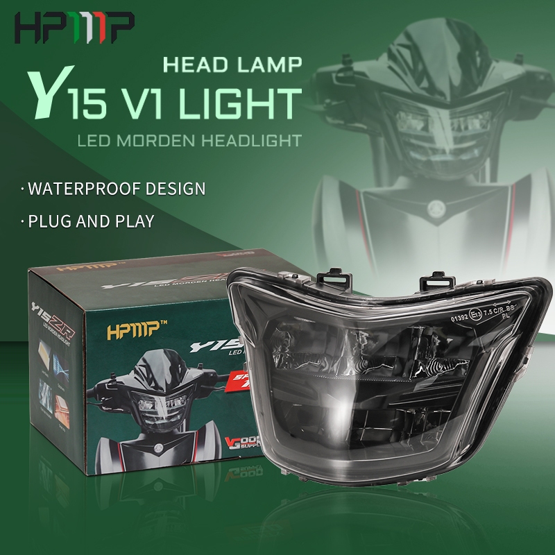 HPMP Y15 V1 HEADLIGHT LED HEADLAMP LAMPU BRIGHTNESS INCREASED BY 10W ...