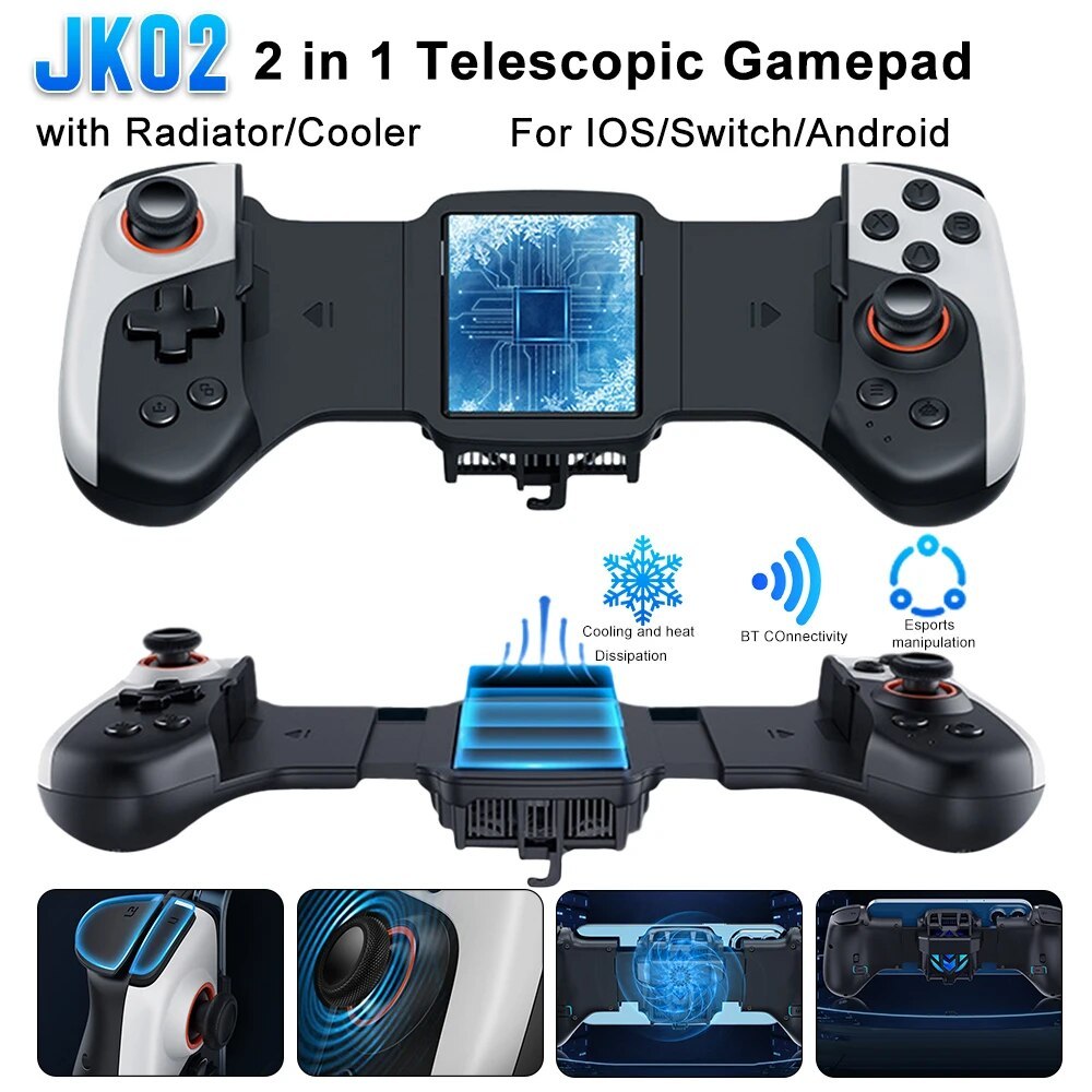 New Jk02 Stretching Cooling Handle Ios Android Switch Stretching Semiconductor Cooling Bluetooth ...