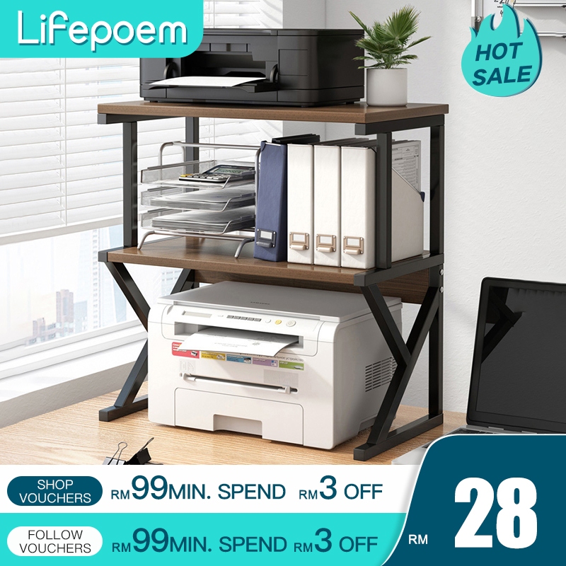 Printer Rack Print Shelf Document Rack Desk Organizer Multi-Layer ...