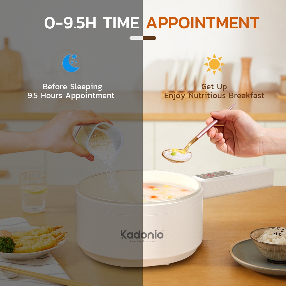 【FREE GIFT】KADONIO 電煮鍋 Multifunction Electric Smart Cooking Pot Multi Cooker with Steamer Rice ...