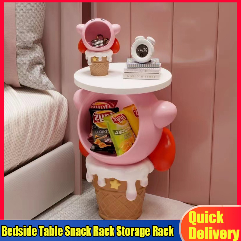 【Free shipping】Bedside Table Snack Rack Storage Rack table storage ...