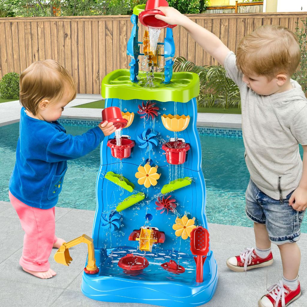 TEMI Water Table Waterfall Outdoor Toys for Kids Toddlers Boys Girls ...