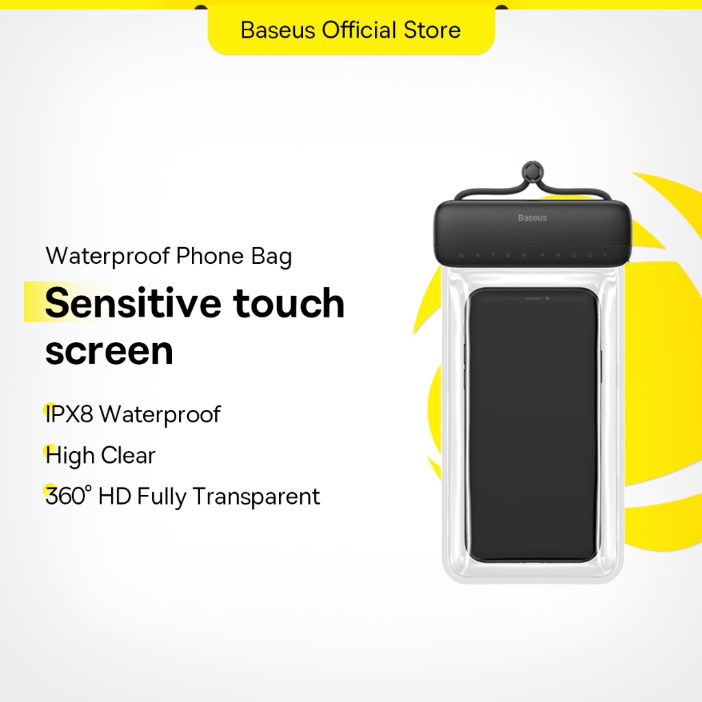 Baseus 7.2 inches Waterproof Phone Case Bag For Swimming Drift Diving ...