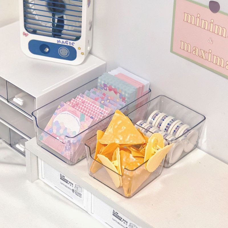 Transparent Desktop Storage Box Waterproof Desktop Organizing Box ...