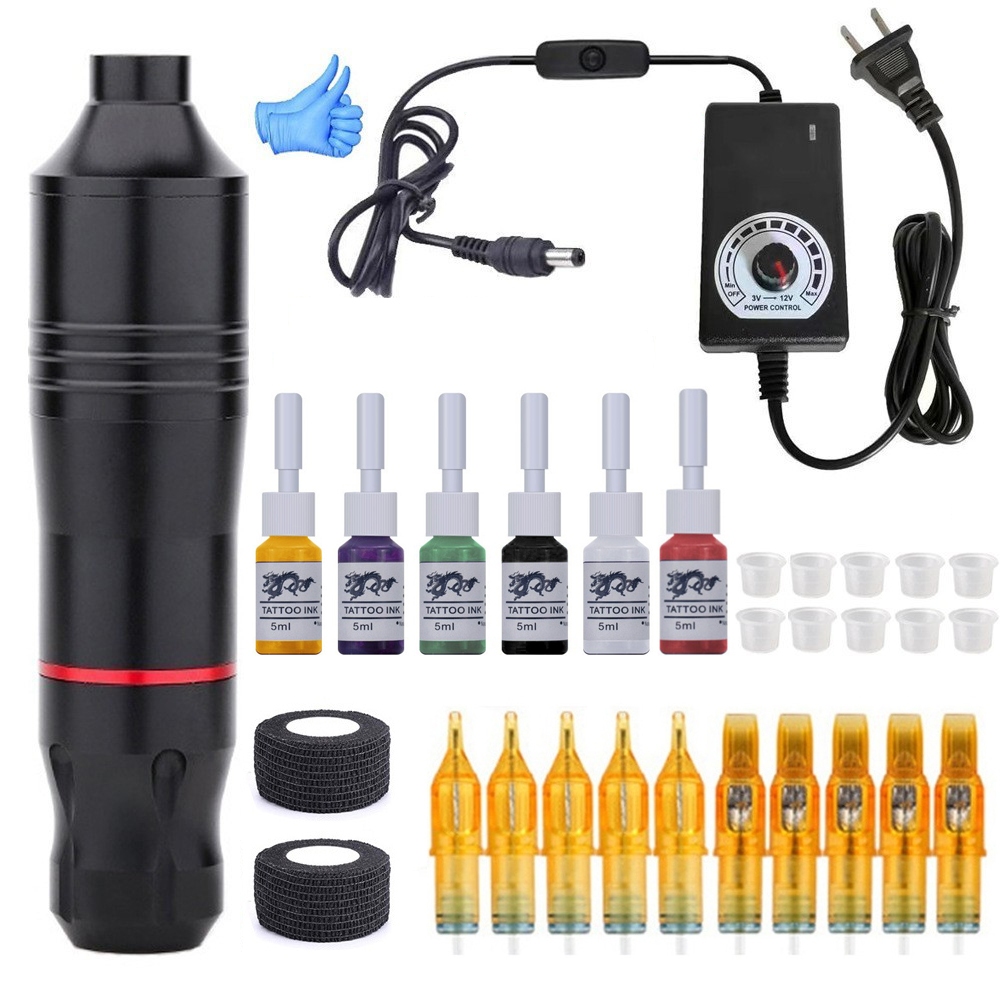 Complete tatto Pen kit with DC interface and matching power supply ...