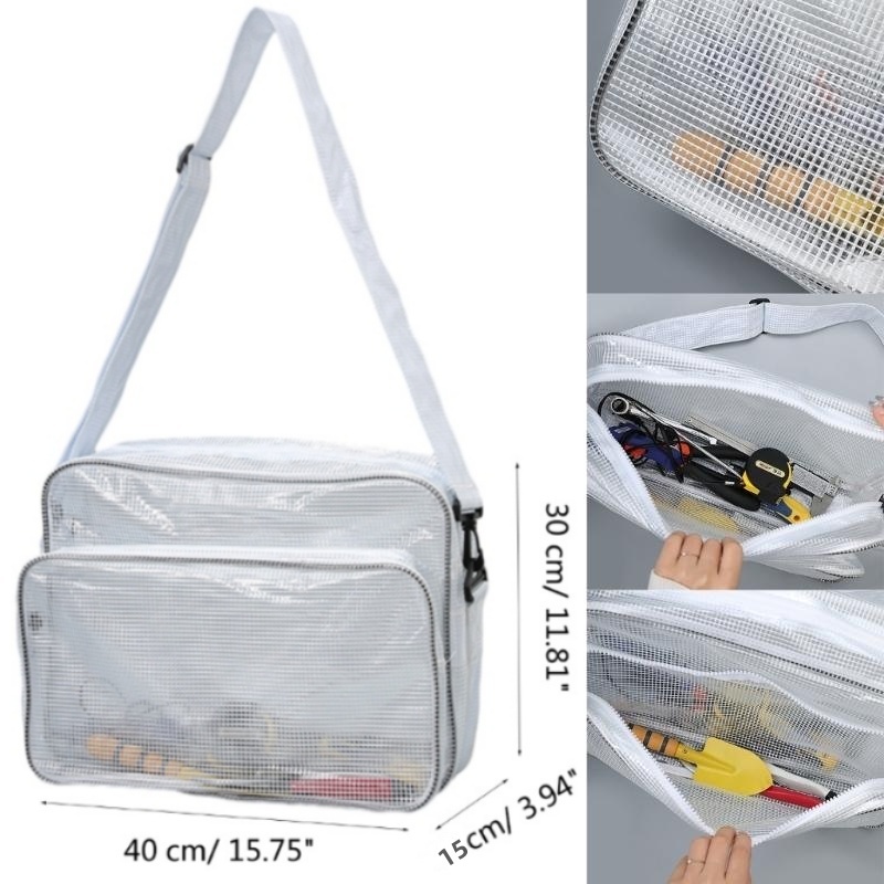 【Uhome】Anti Static Clear PVC Bag Large 17 inch Capacity Shoulder ...