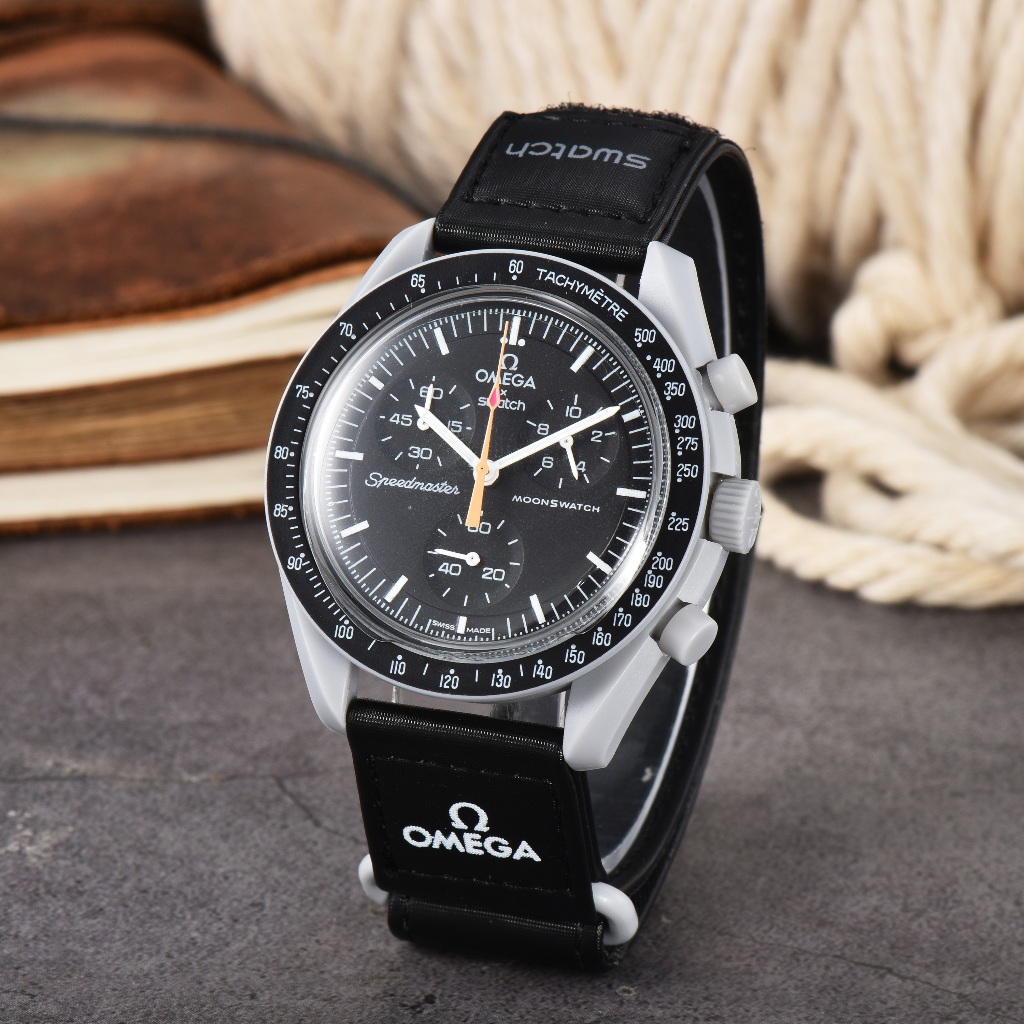 Omega OMEGA Quartz Movement Swatch OMEGA Joint Fabric Ceramic Men's ...