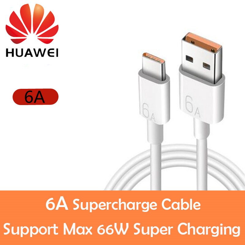 Huawei Fast Charging Data Cable Type-C USB 6A 40W For Mate 20 30 40 P30 ...