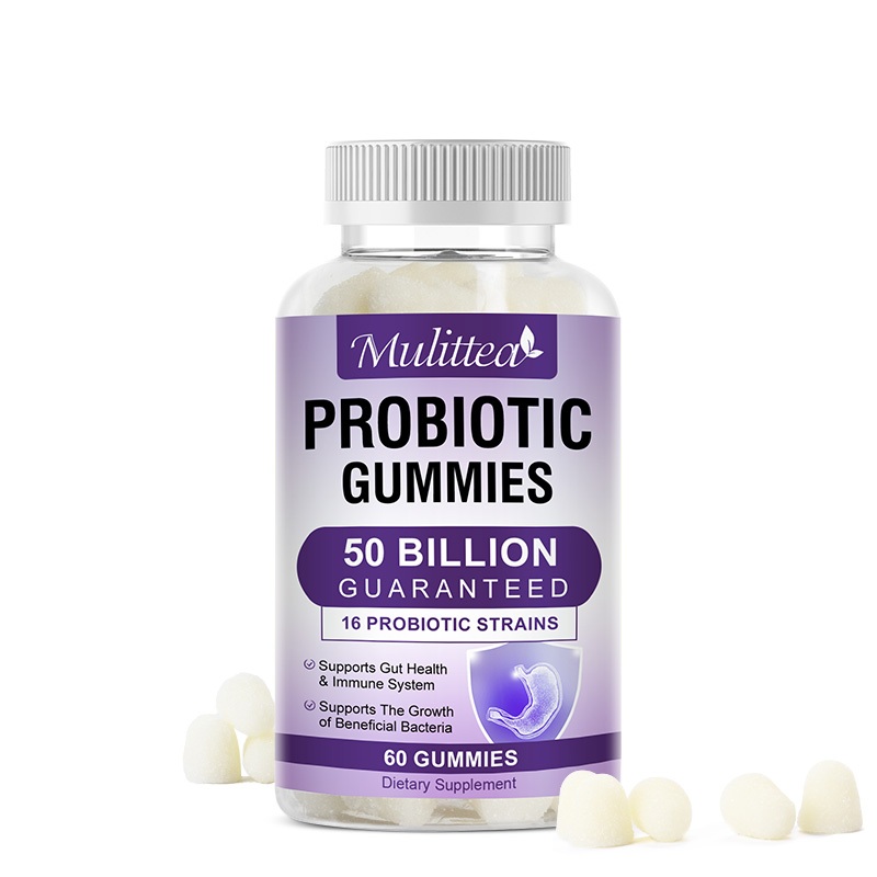 Mulittea Probiotic Gummies 50 Billion Guaranteed 16 Probiotic Strains ...