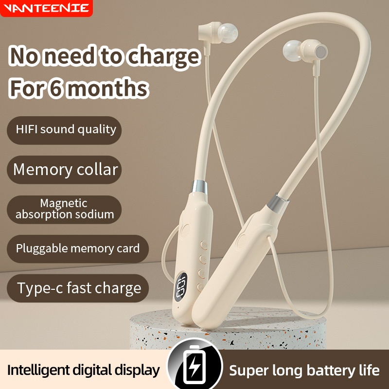 VANTEENIE TWS Bluetooth Headset Bass Stereo Can Be Inserted Card ...