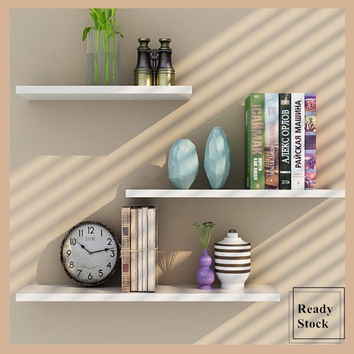 Malaysia Stock Wood Shelf / DIY Floating Wall Shelf / Display Shelve ...