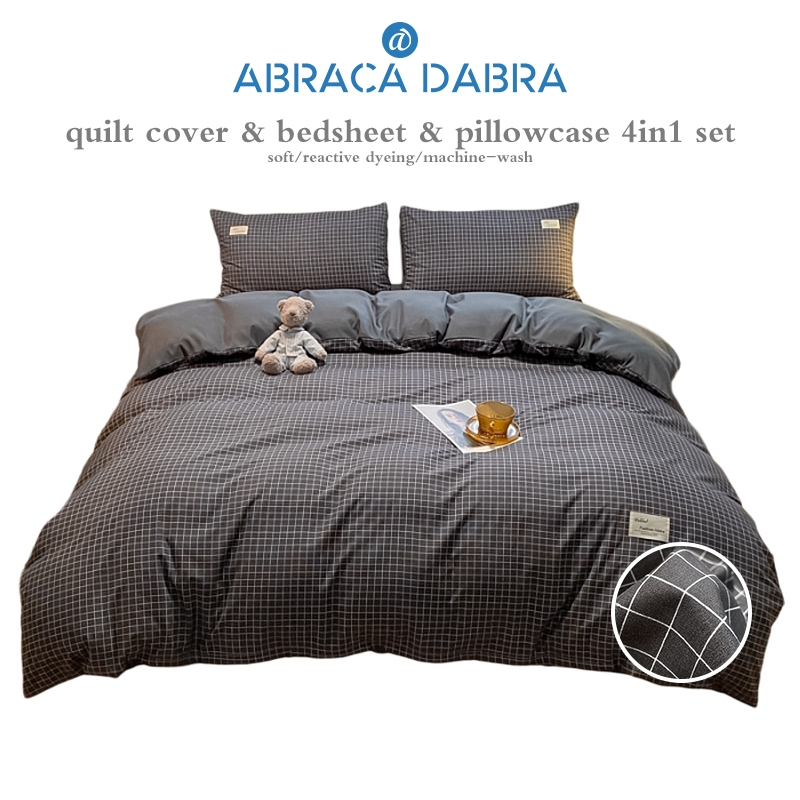 Abraca Dabra 4 in 1 Fitted bedsheet set 12 designs Quilt Cover Set with ...