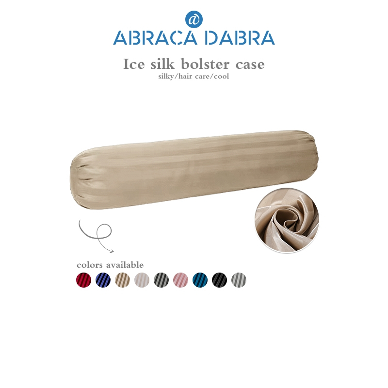 Abraca Dabra Ice Silk Smooth Satin Bolster Case (105 x 35cm/1 Pc ...