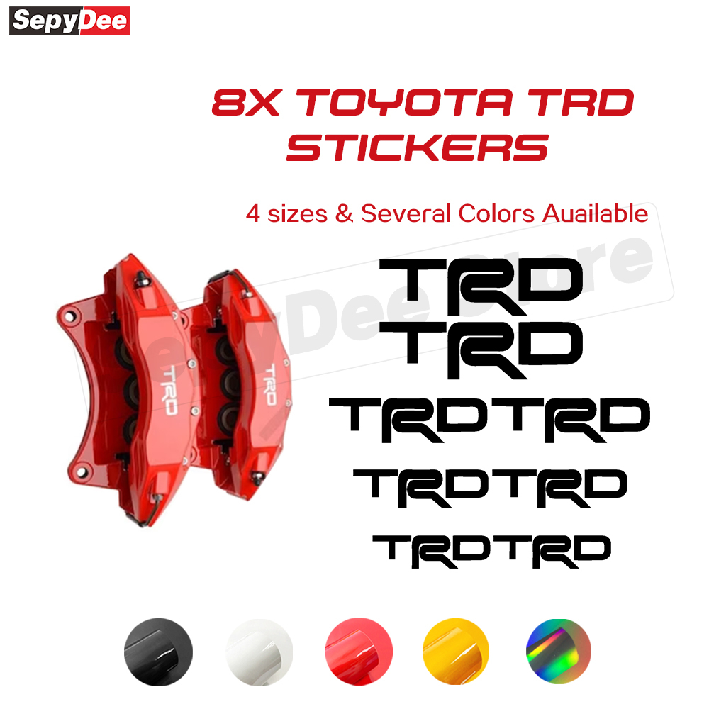 8x Brake Caliper Decal Sticker Waterproof And High Temperature Resistant For Toyota TRD ...