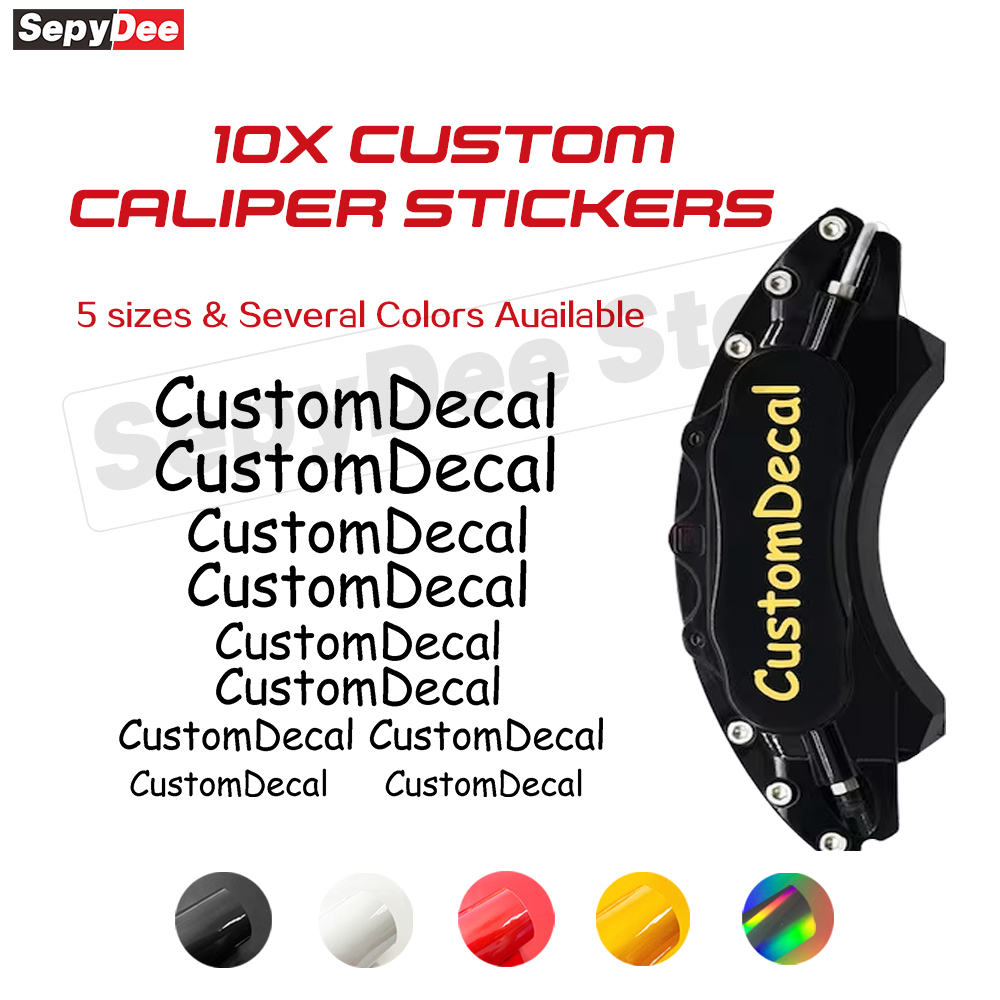 10x Custom Brake Caliper Vinyl Decal, Personalized Caliper Sticker, Vinyl Decal for Caliper ...