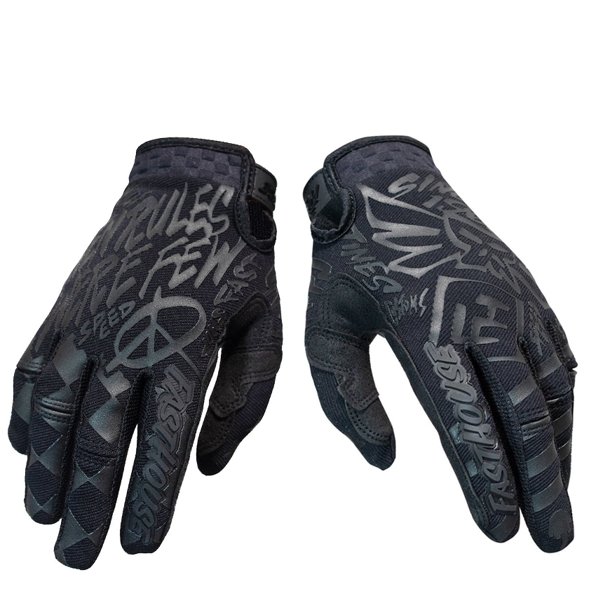 Fasthouse 2024 touch screen all black gloves new long finger cycling ...