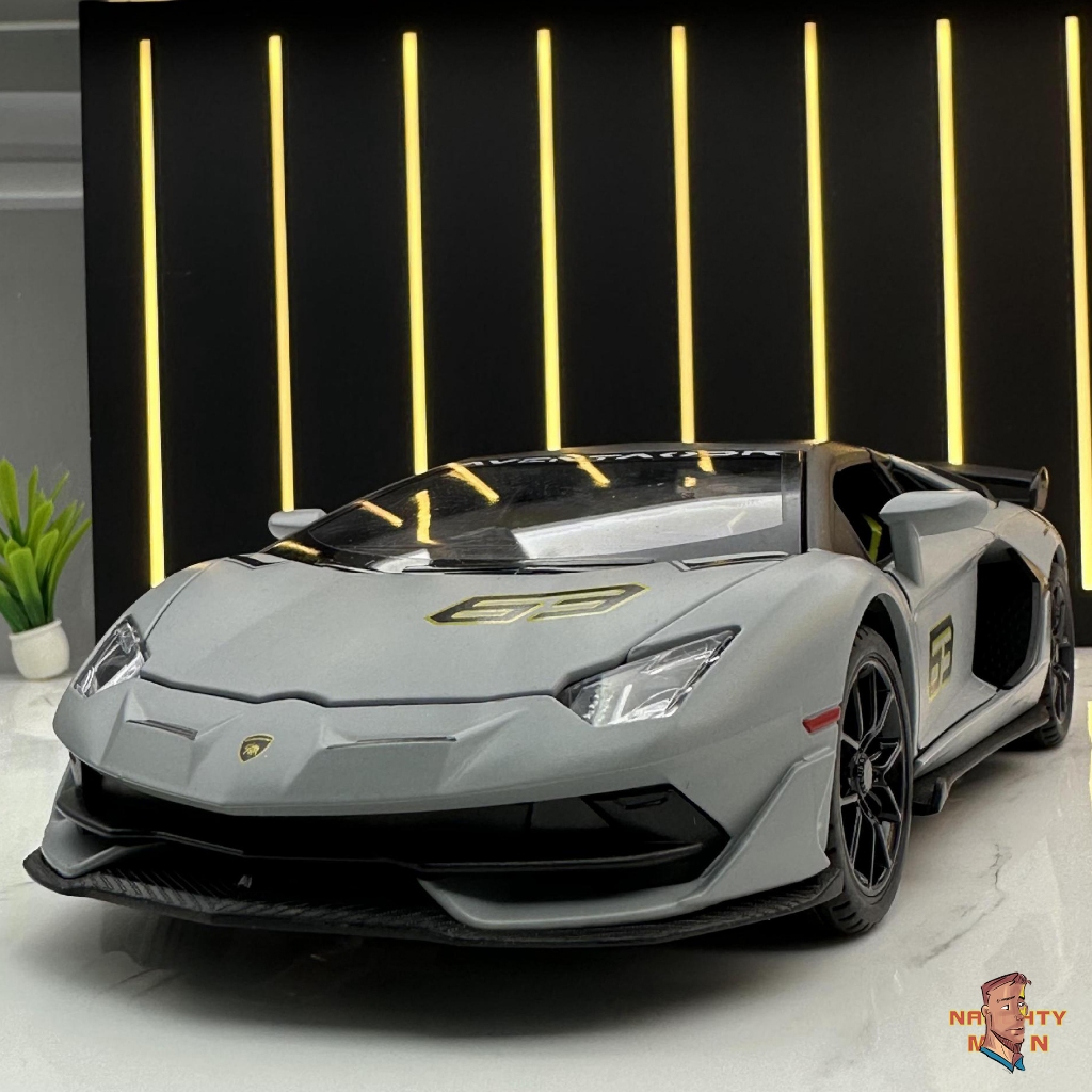 [NAU-MAN] 1: 24 Lamborghini SVJ 63 Supercar Model Car Sound Light Pull ...