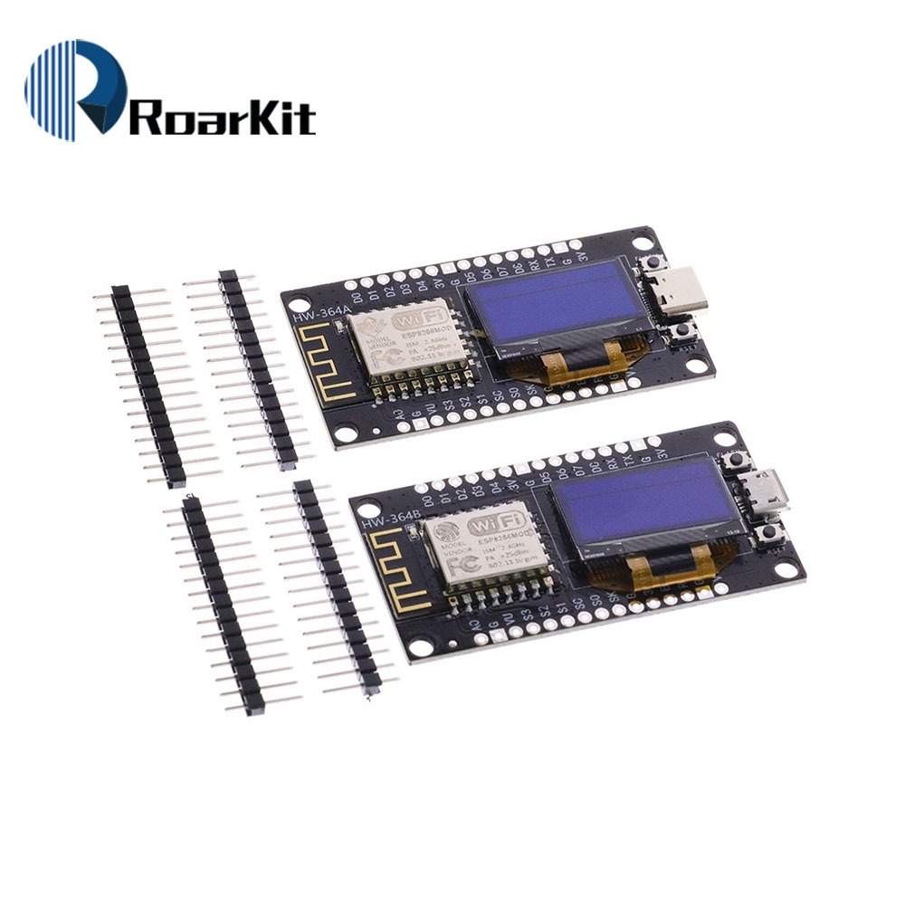 NodeMCU Development Board with 0.96‘’ OLED Display,CH340,ESP-12E WiFi ...