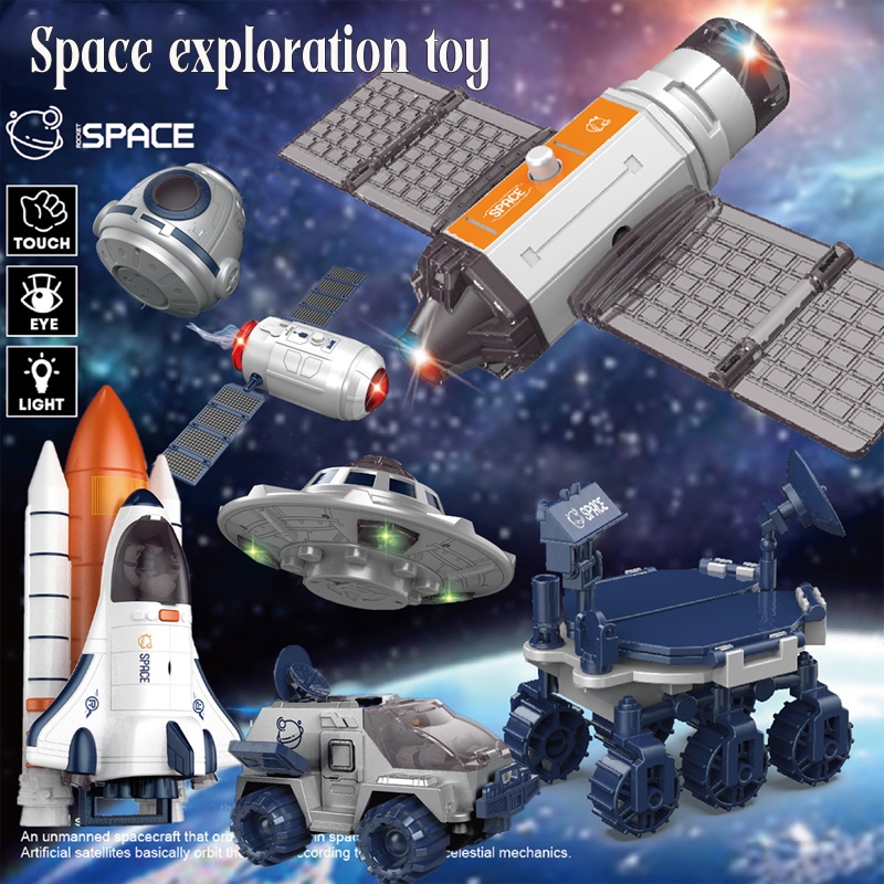 Children's simulation sound and light space plane rocket launch pad ...
