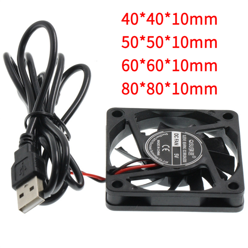 DC 5V USB Cooling Fan Brushless Sleeve Bearing Fen PC Computer/Graphics ...