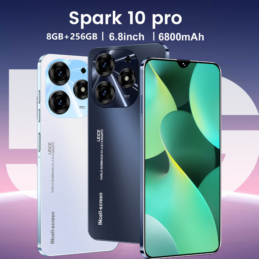 High Quality Spark 10 Pro 4G/5G Smartphone 6.8inch Screen Memory 8GB ...