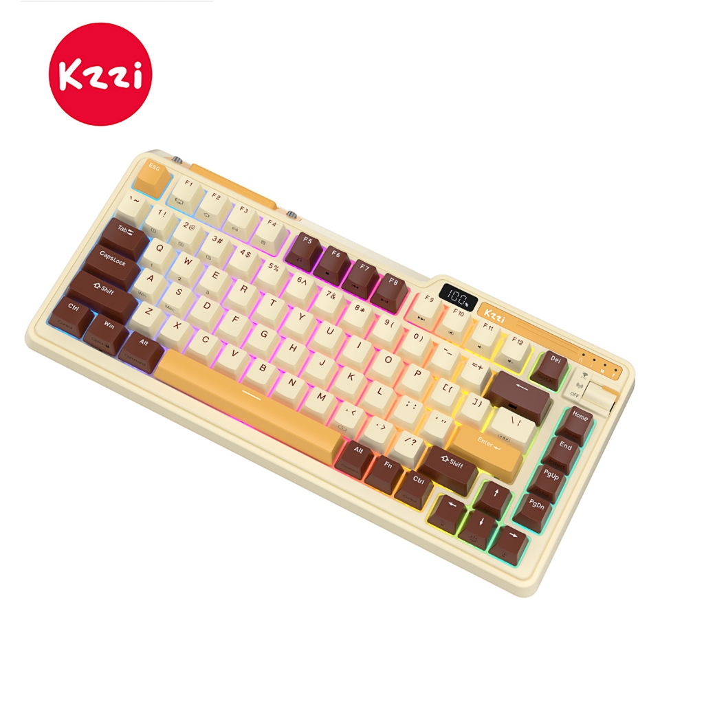 KZZI Kezhi K75 Pro Wireless Three Mode Mechanical Keyboard Gasket ...